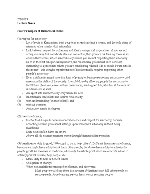 L2 PH251 - Medical Ethics Class notes - — Morality • Ruth Benedict ...