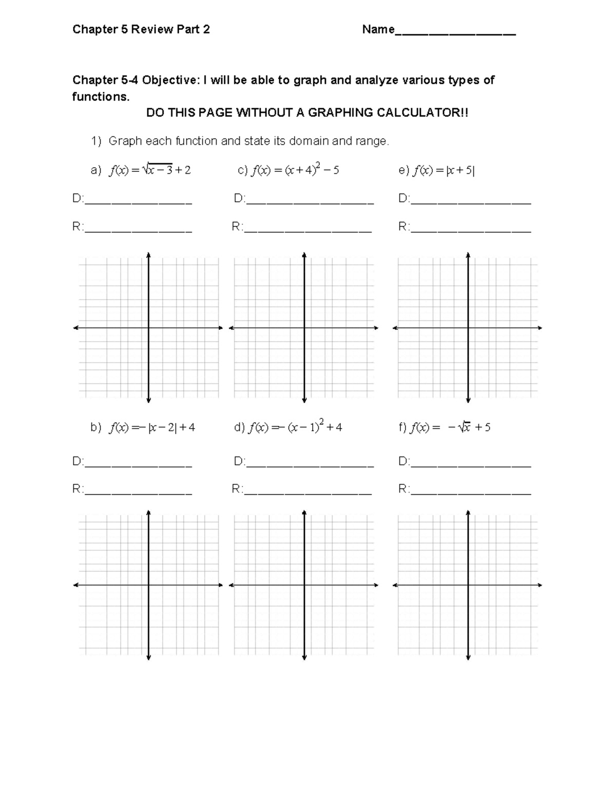 Chapter 5 Review Packet Part 2 (2018 ) - Chapter 5-4 Objective: I will ... Chapter 5 Review Packet Part 2 (2018 ) - Chapter 5-4 Objective: I will ...