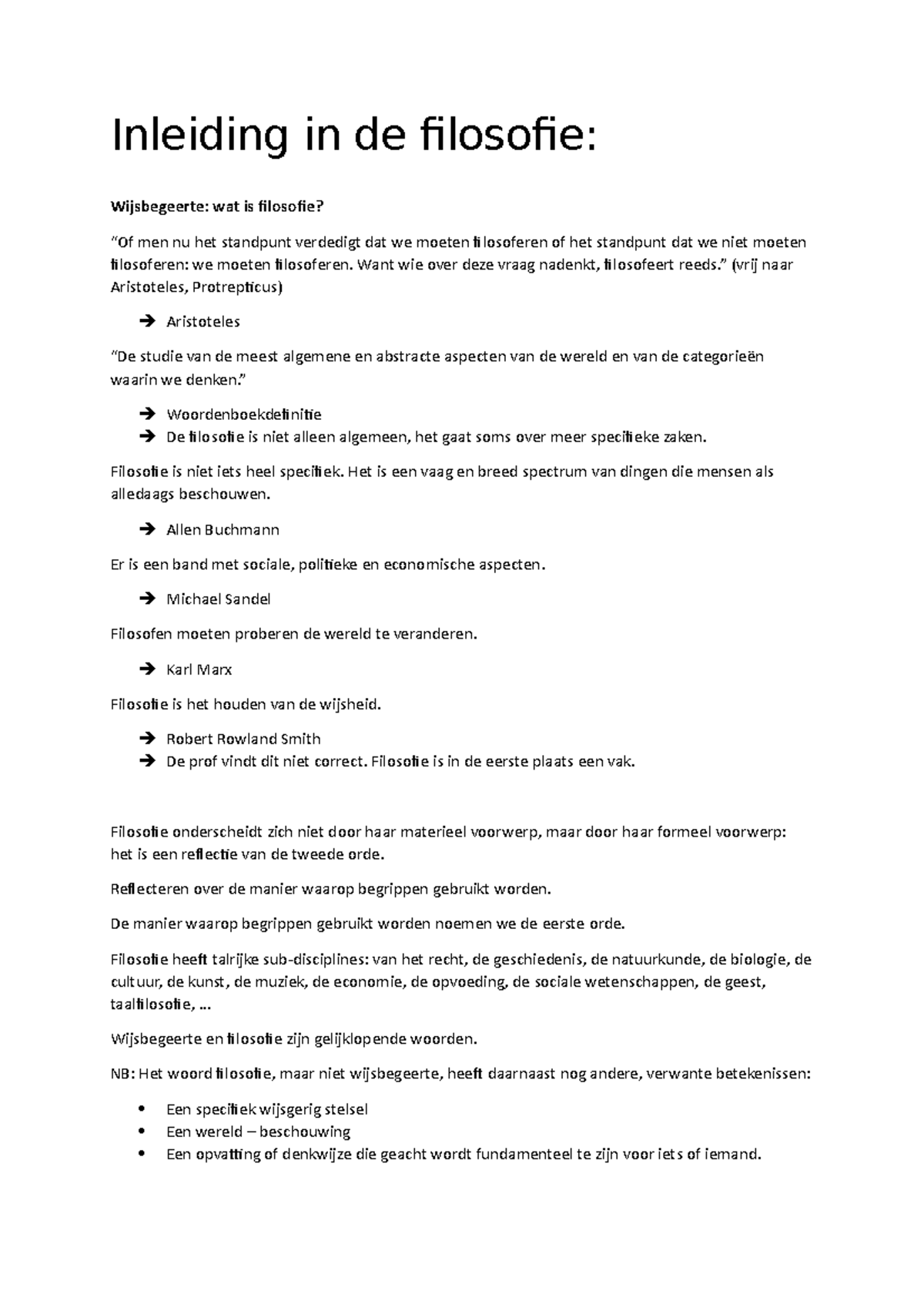 Inleiding in de filosofie - Inleiding in de ilosoie: Wijsbegeerte: wat is ilosoie? “Of men nu ...