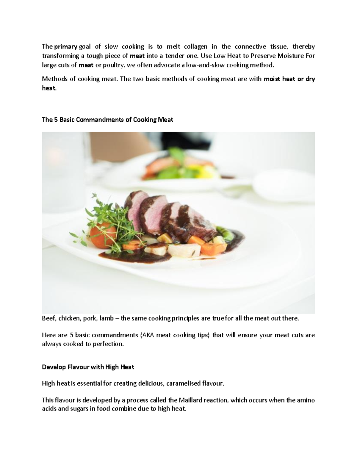 The meat cookery - Sandra Mula - The primary goal of slow cooking is to ...