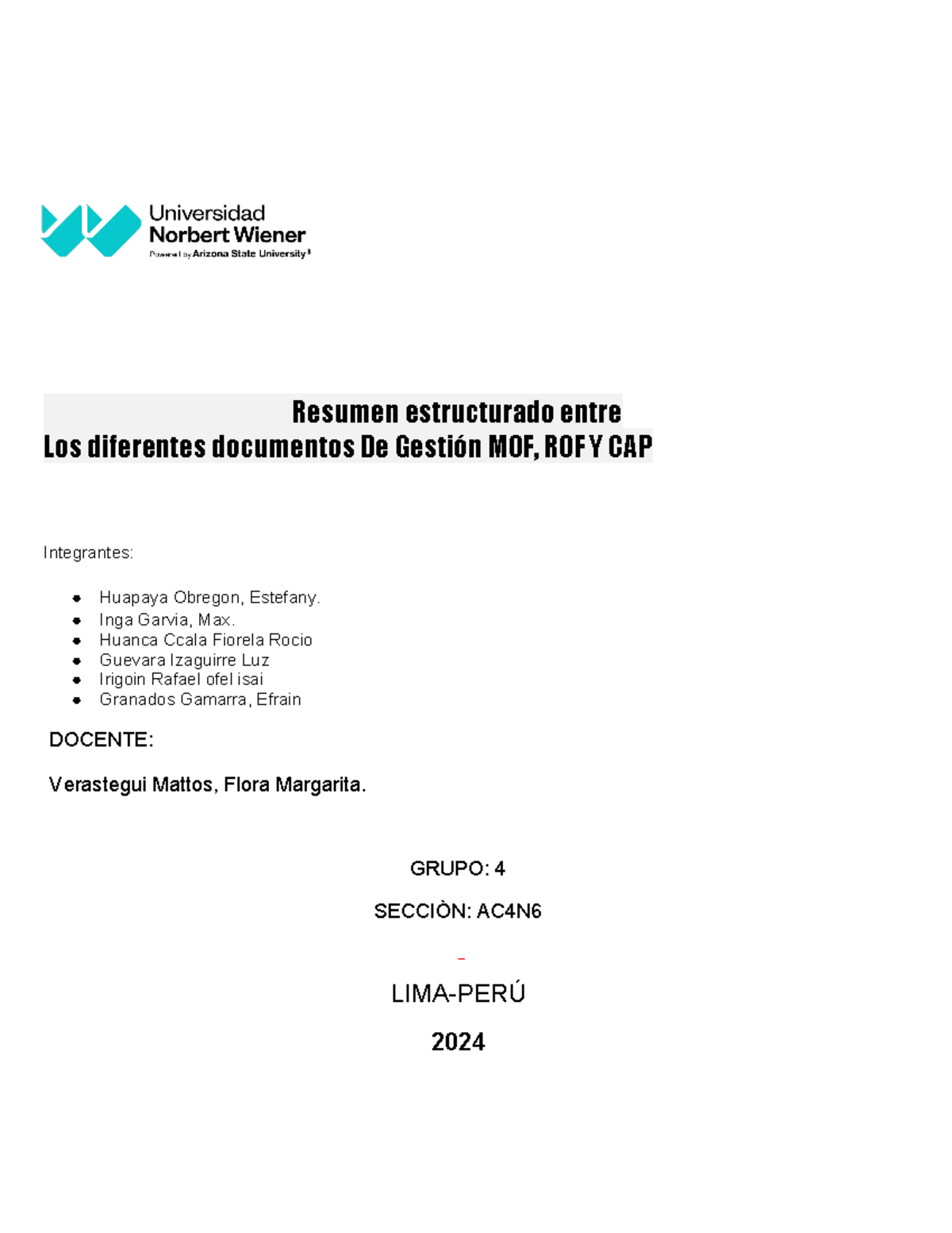Resumen Estructurado Minsa Peru - Resumen estructurado entre Los ...