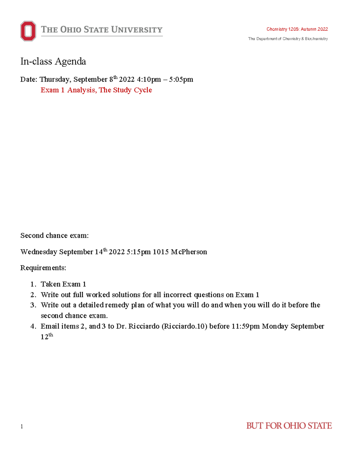 10 Sept8 The Study Cycle Filled IN - In-class Agenda Date: Thursday ...
