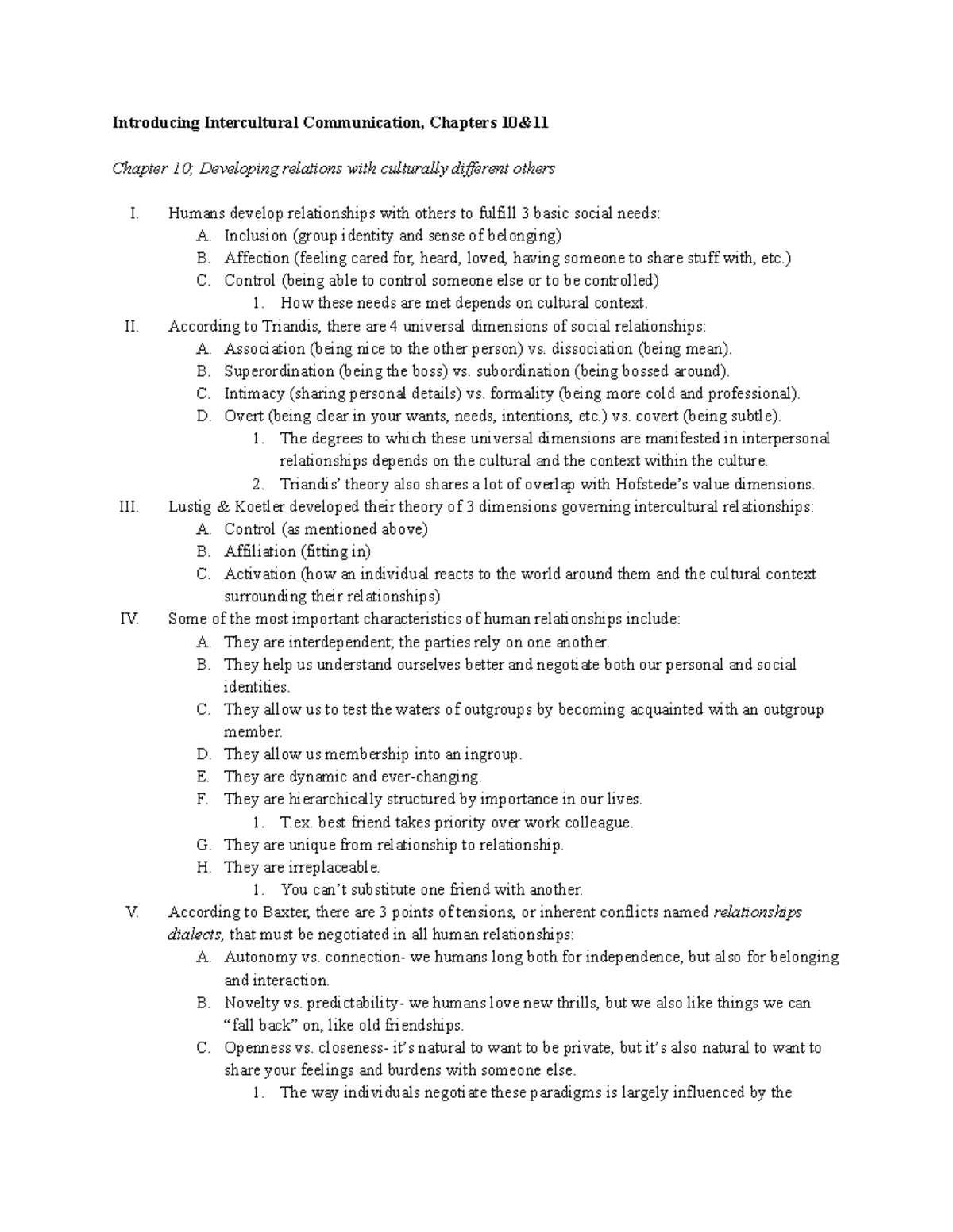 Introducing Intercultural Communication, Chapters 10&11 - Humans ...