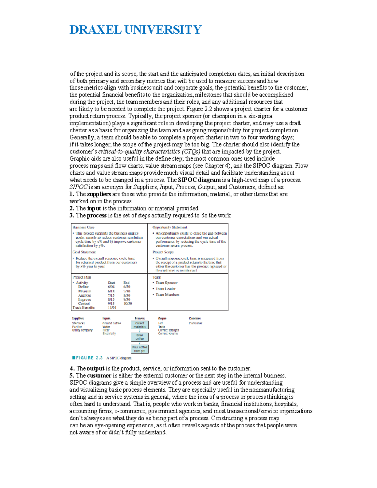 Lecturer Notes Statistical Process Control Chapter 6 - DRAXEL ...