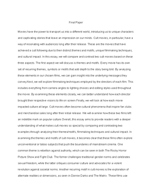 Formal Visual Analysis - 1.) Start out by copying and pasting your ...