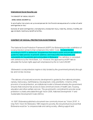 Part 10 - Destitute Programmes in Botswana - Programme for Destitute ...