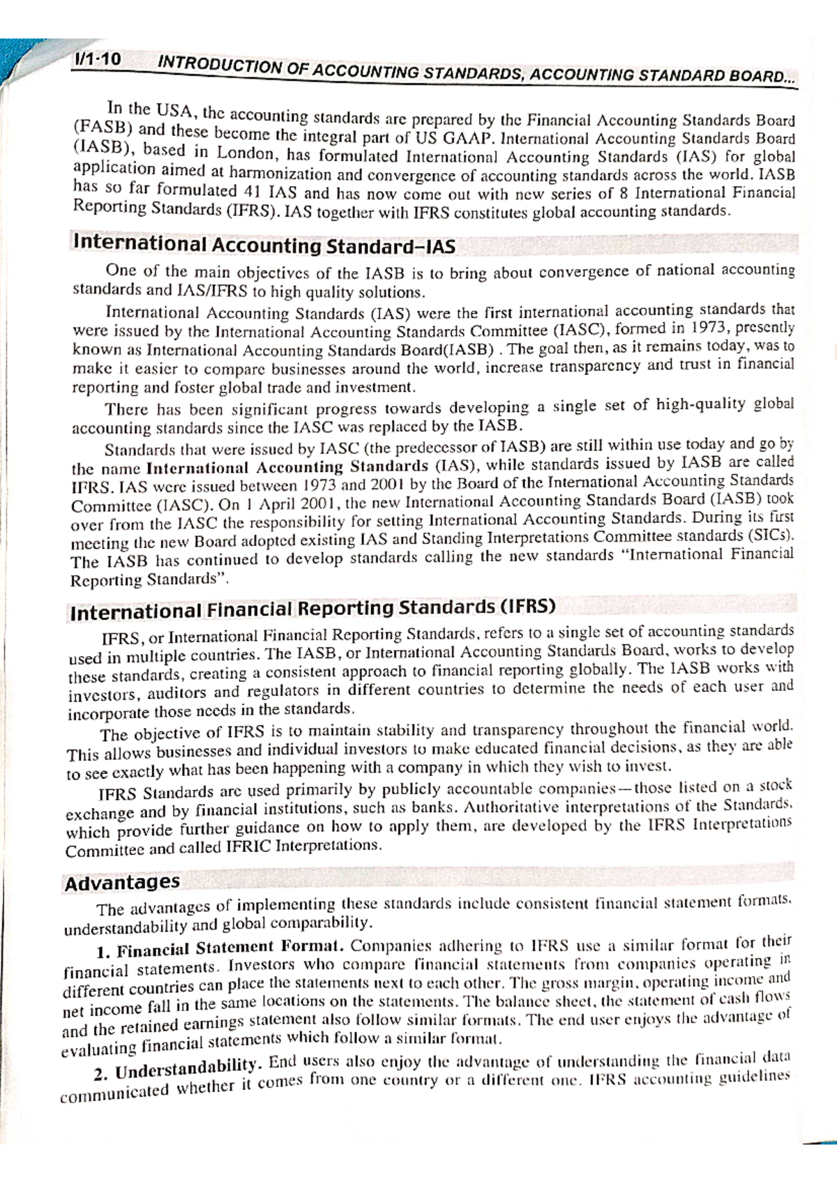 Accounts 10 - international accounting standards and advantages of ...