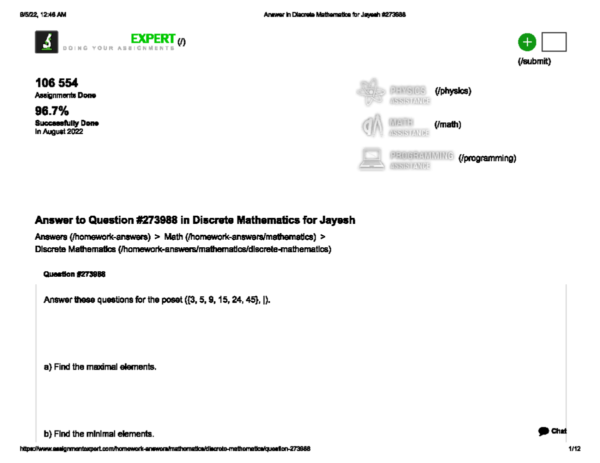 Hasse diagram question - Discrete mathematics - Studocu