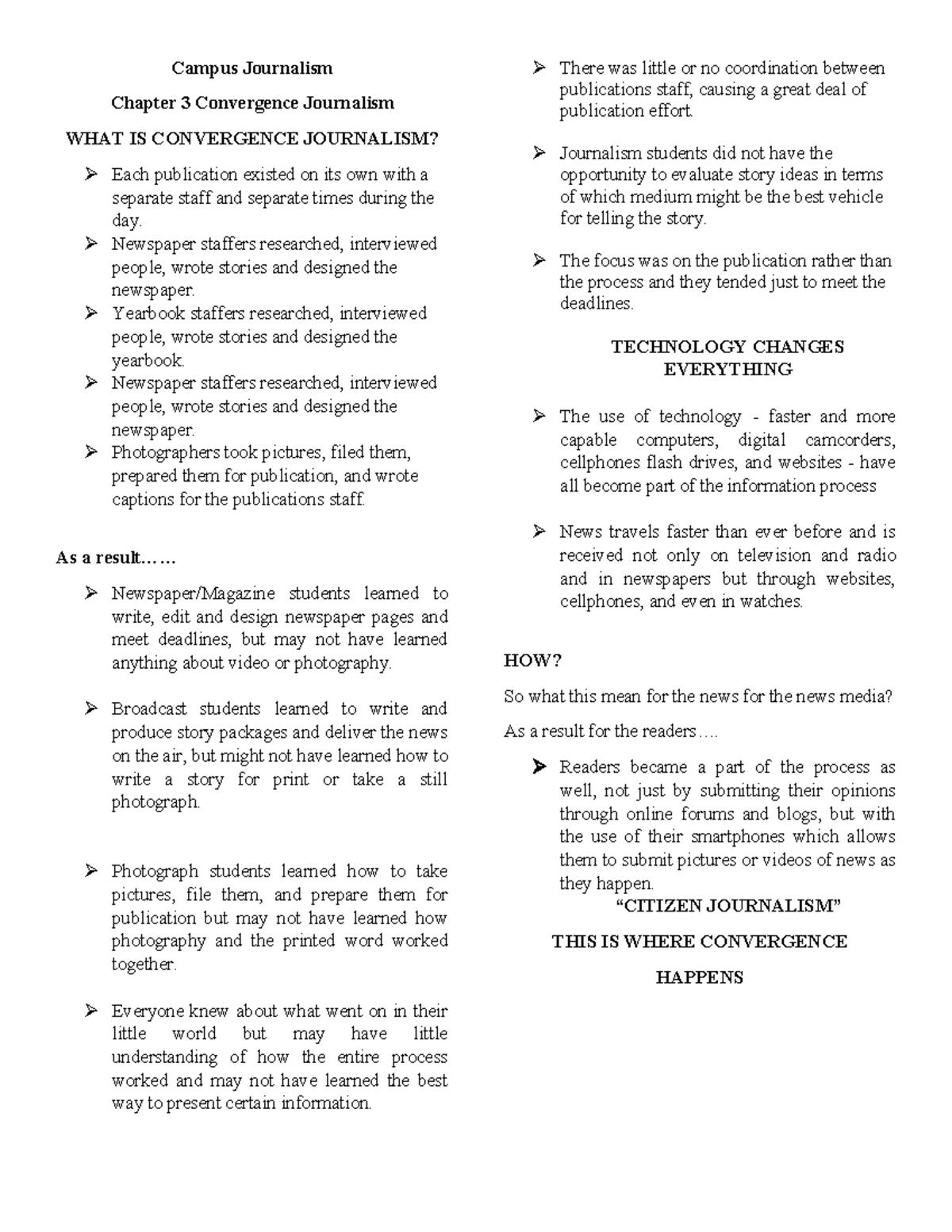 Campus Journalism Chapter 3&4 - Newspaper staffers researched ...