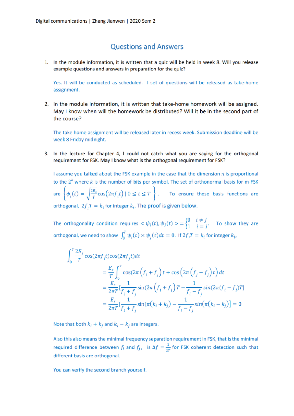 Questions and answers - Basic Mathematics II - Calculus and Linear ...