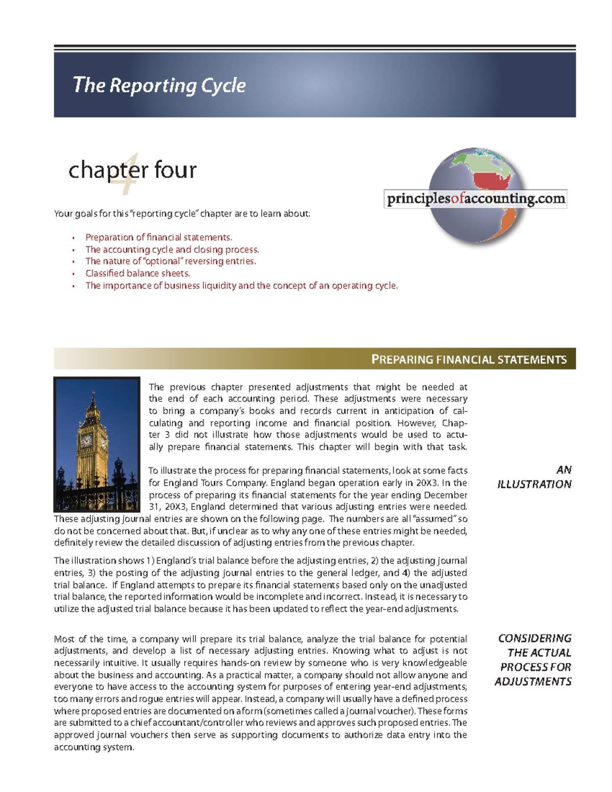 Chapter 4 - The Reporting Cycle 4 chapter four Your goals for this ...