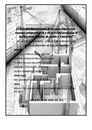Mec de Suelos Aplicada- Lab 01 - MECANICA DE SUELOS APLICADO MECANICA ...