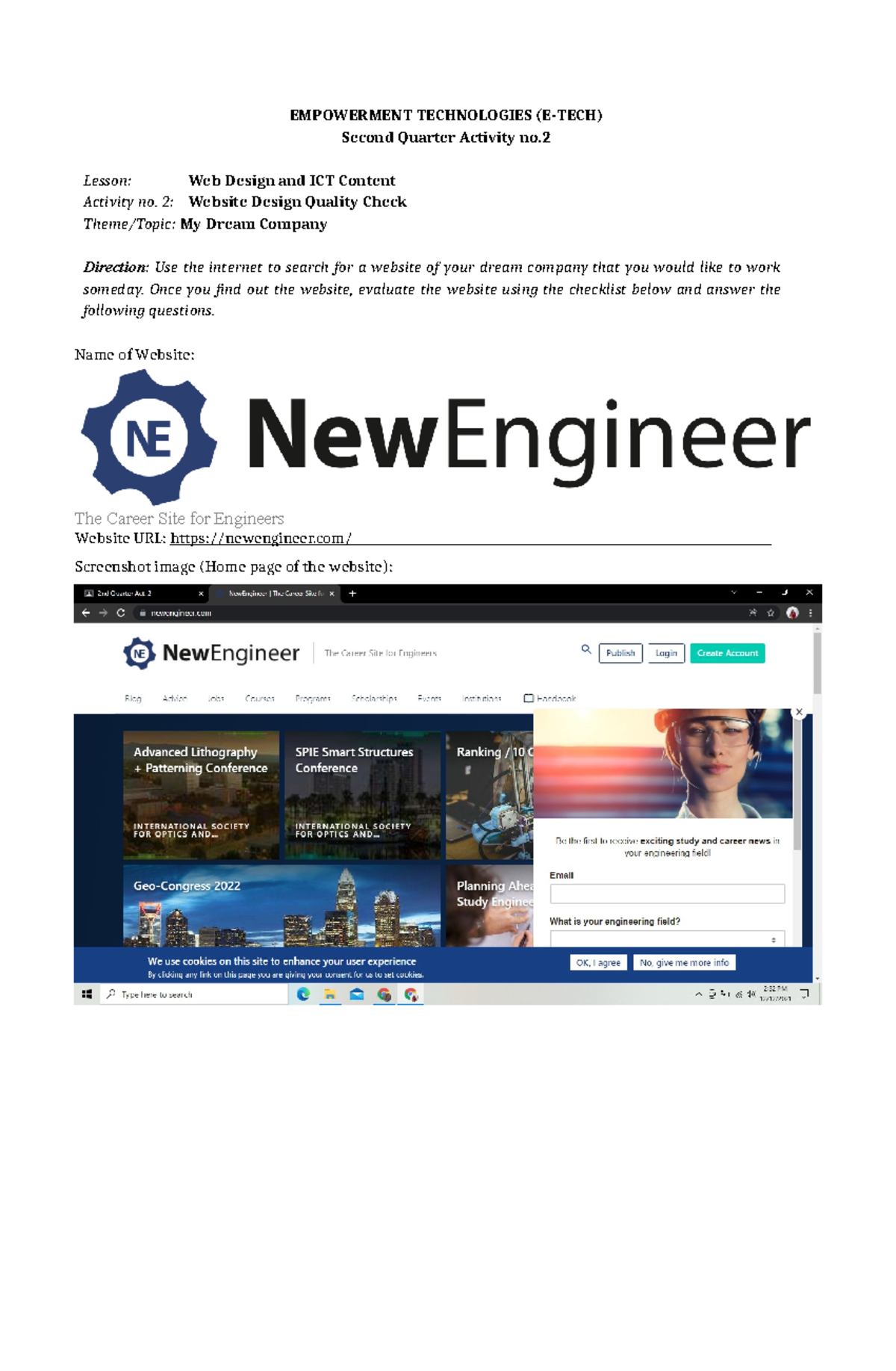 2Q-Act - N/A - EMPOWERMENT TECHNOLOGIES (E-TECH) Second Quarter ...