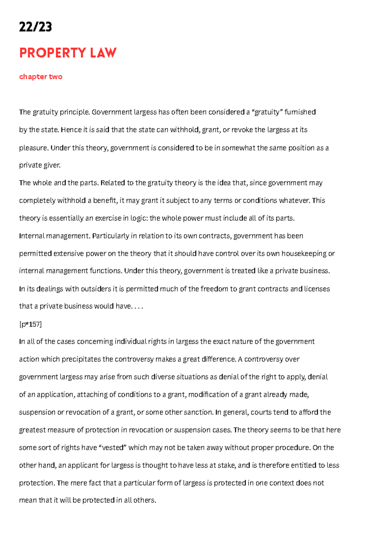 Property Law 2 - 22/ Property Law chapter two The gratuity principle ...