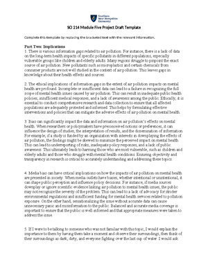 SCI 214 Module Four Project - SCI 214 Module Four Project Part One ...
