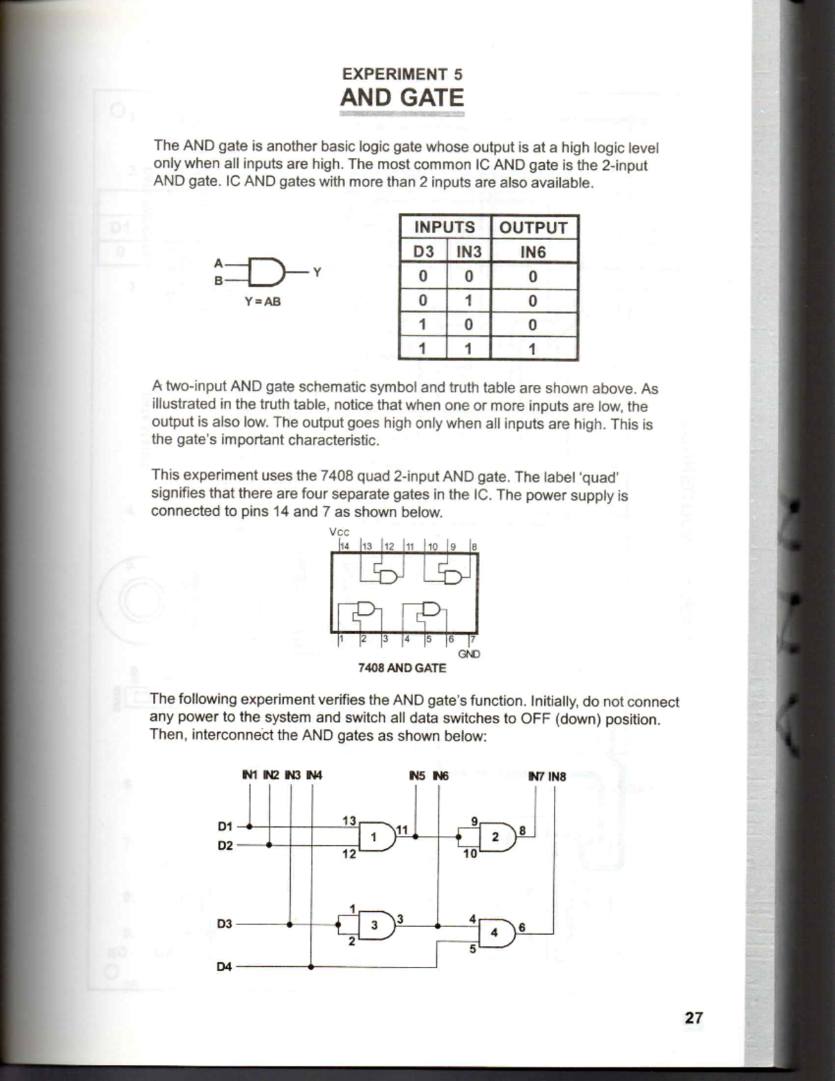 AND Gate and truth table using digital trainer - Computer Engineering ...