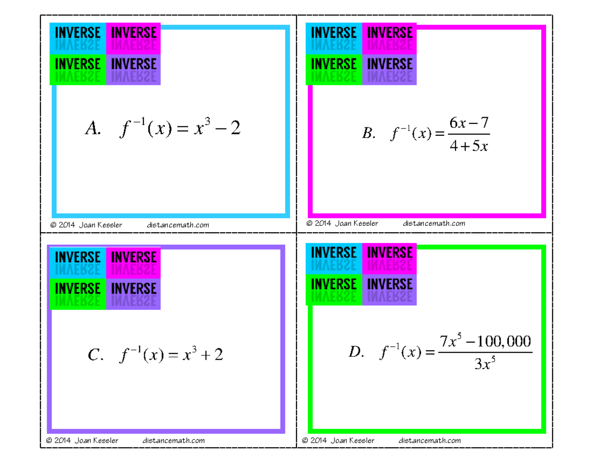 Annotated-algebraprecalculusinversefunctionstaskcardsmatchingsort ...