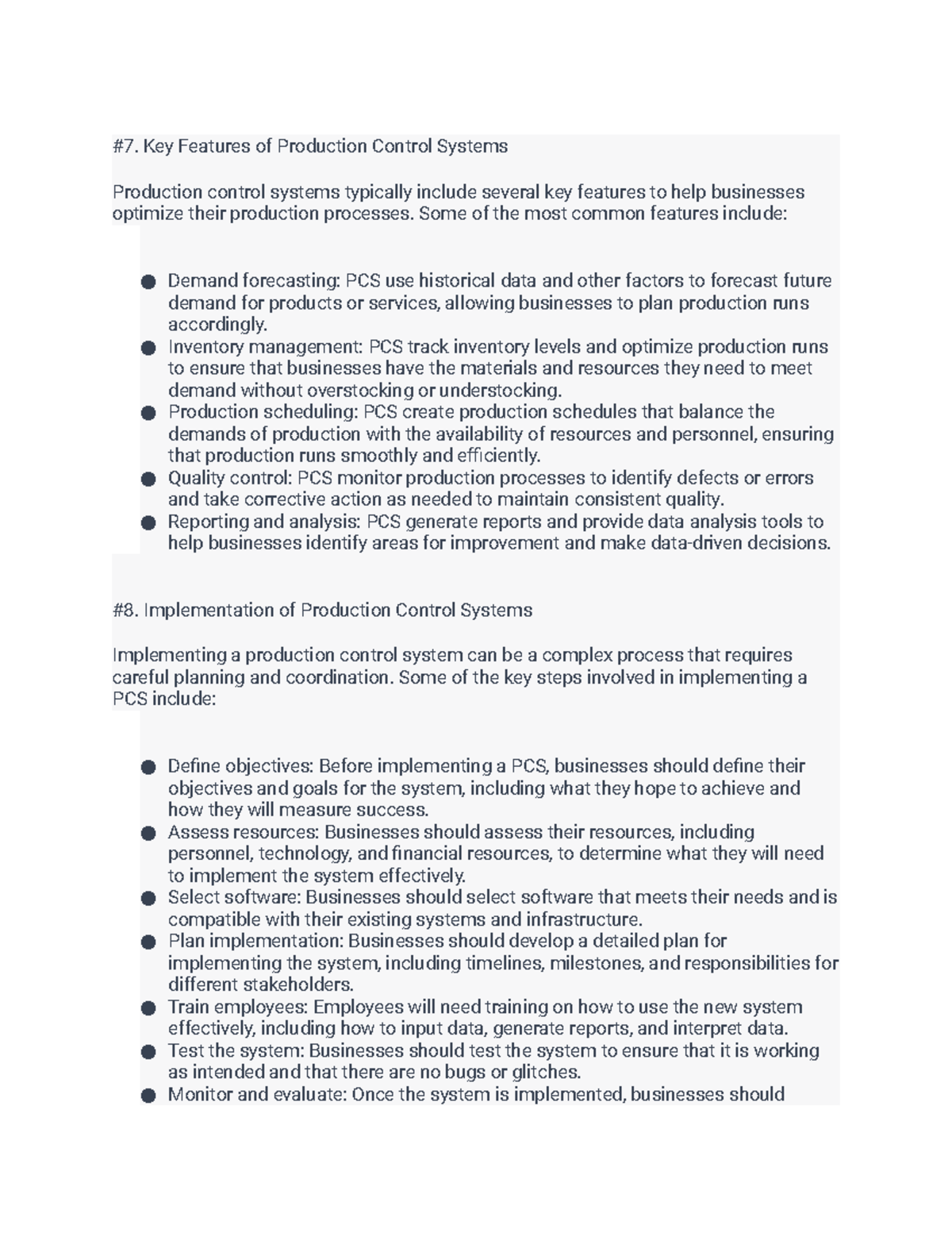 Production Control Systems 7-8 - #7. Key Features of Production Control ...