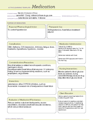 Medication blank 1 - clinical 3 - ACTIVE LEARNING TEMPLATES Medication ...