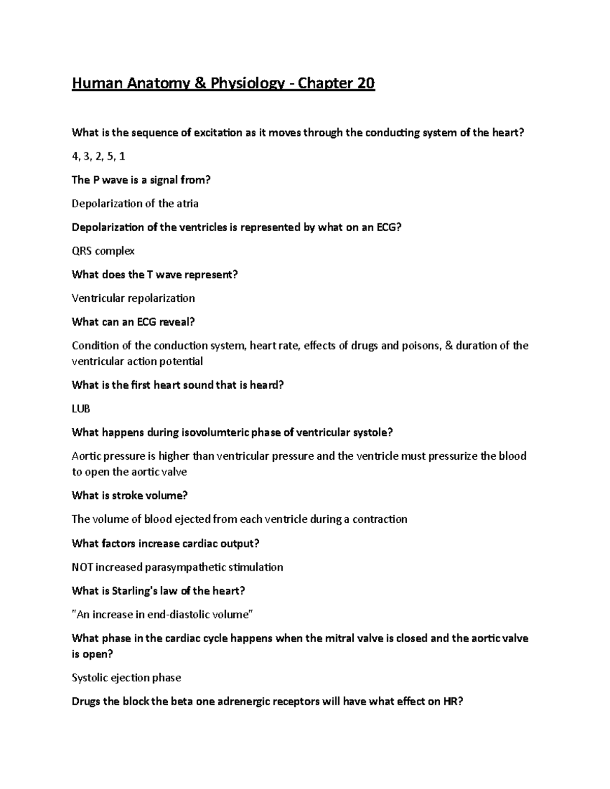 Anatomy and physiology chapter 20 continued - Human Anatomy ...