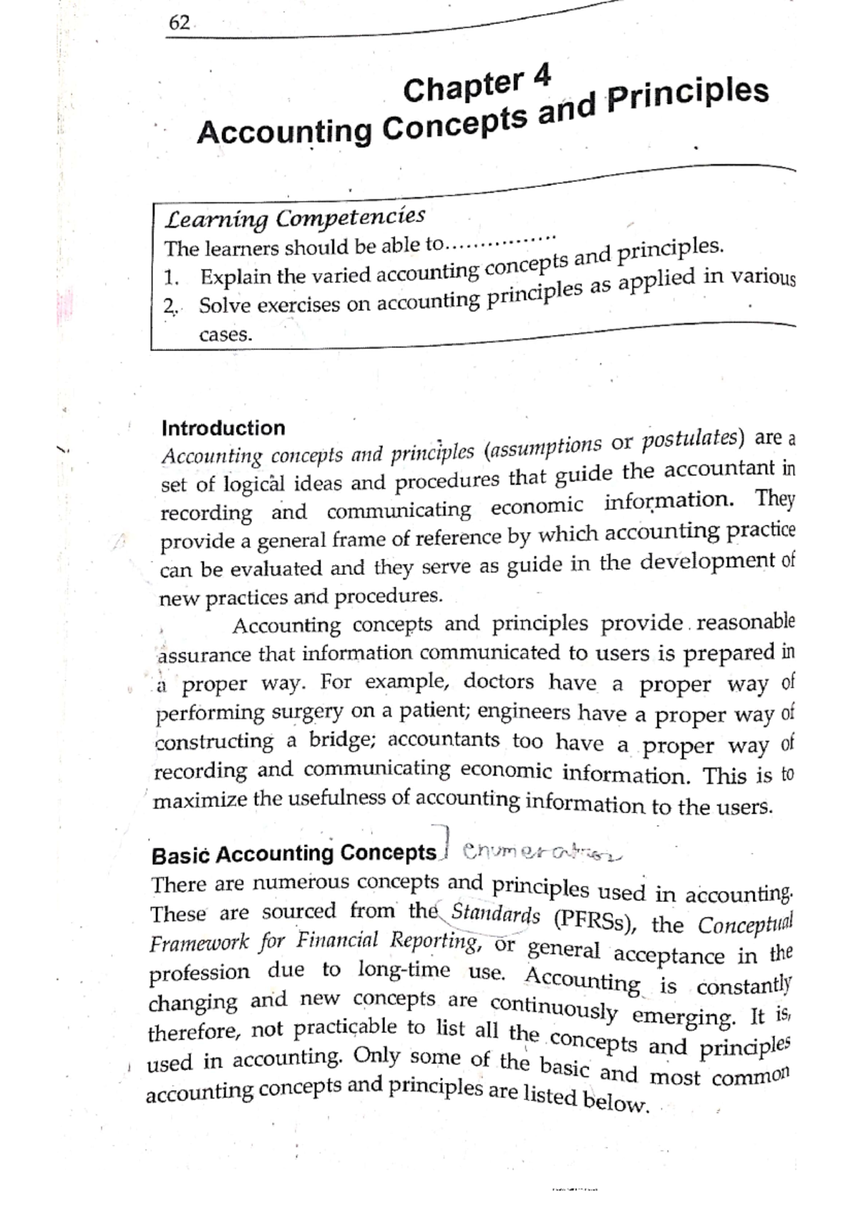 Chapter 4 Accounting 1 - practice - 62 Accounting Concepts and ...