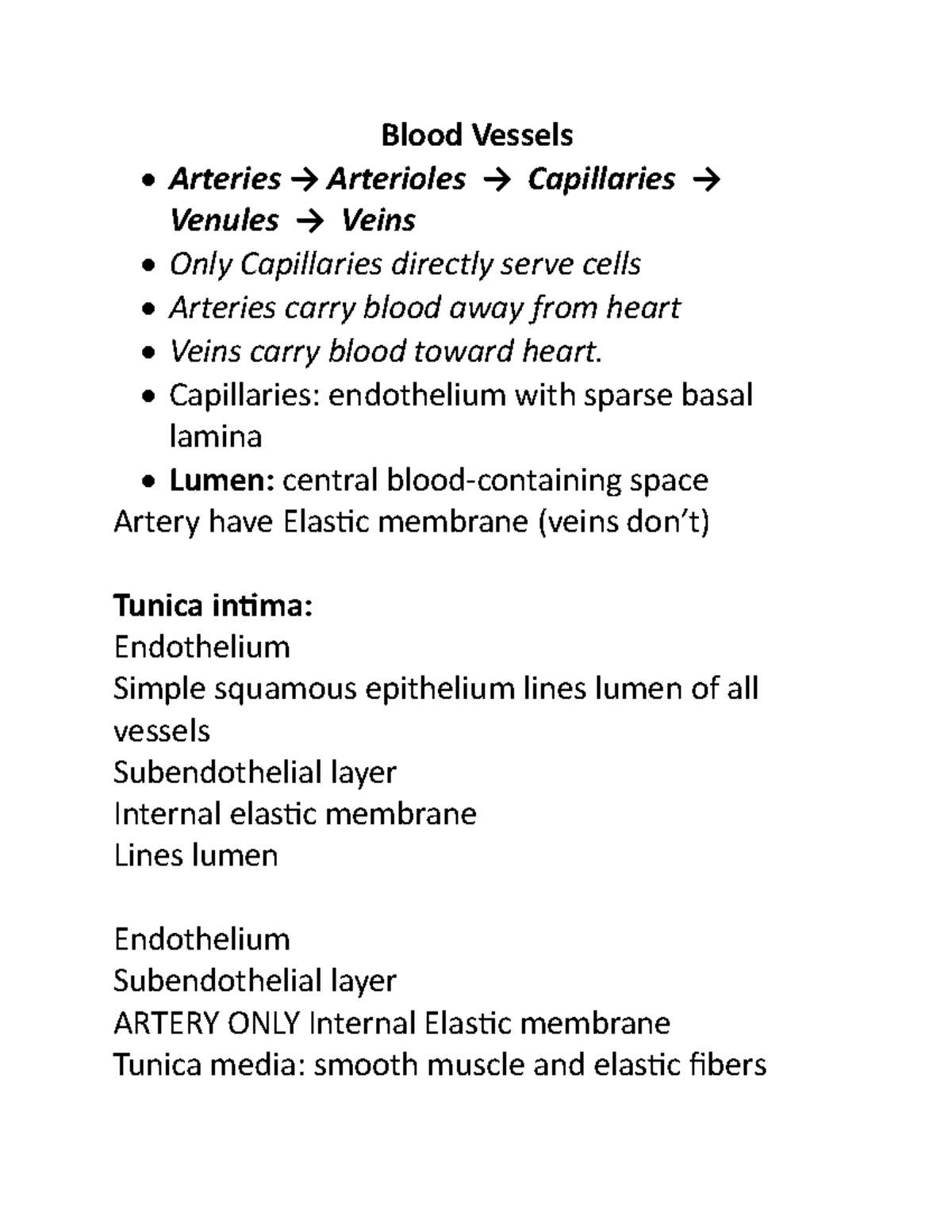 ANP blood vessels - Blood Vessels Arteries → Arterioles → Capillaries → ...