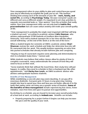 Five Habits of Successful SNHU Students - Successful SNHU Students 5 Habits of 1. Strive to ...