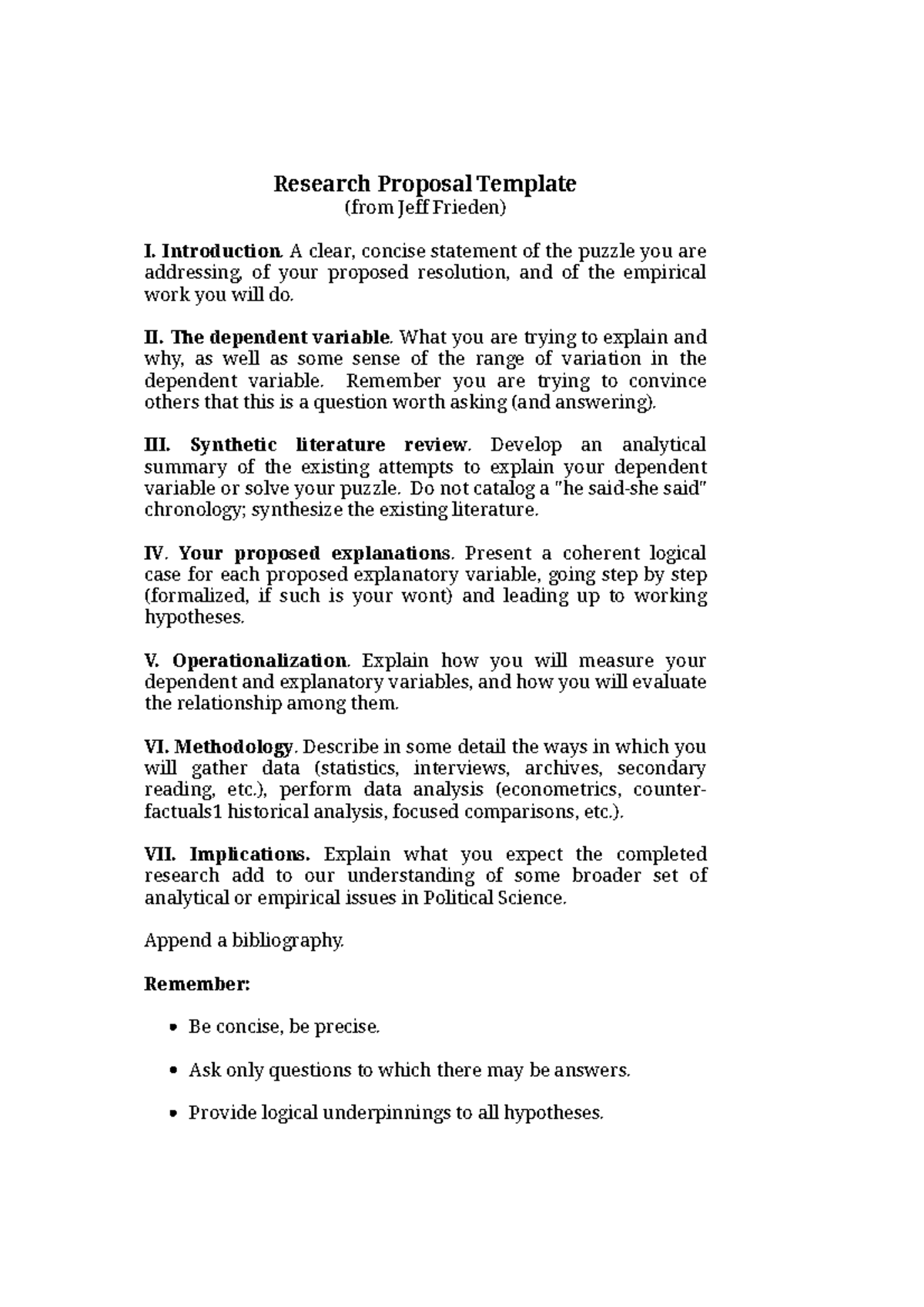 Research Proposal Template - Research Proposal Template (from Jeff ...