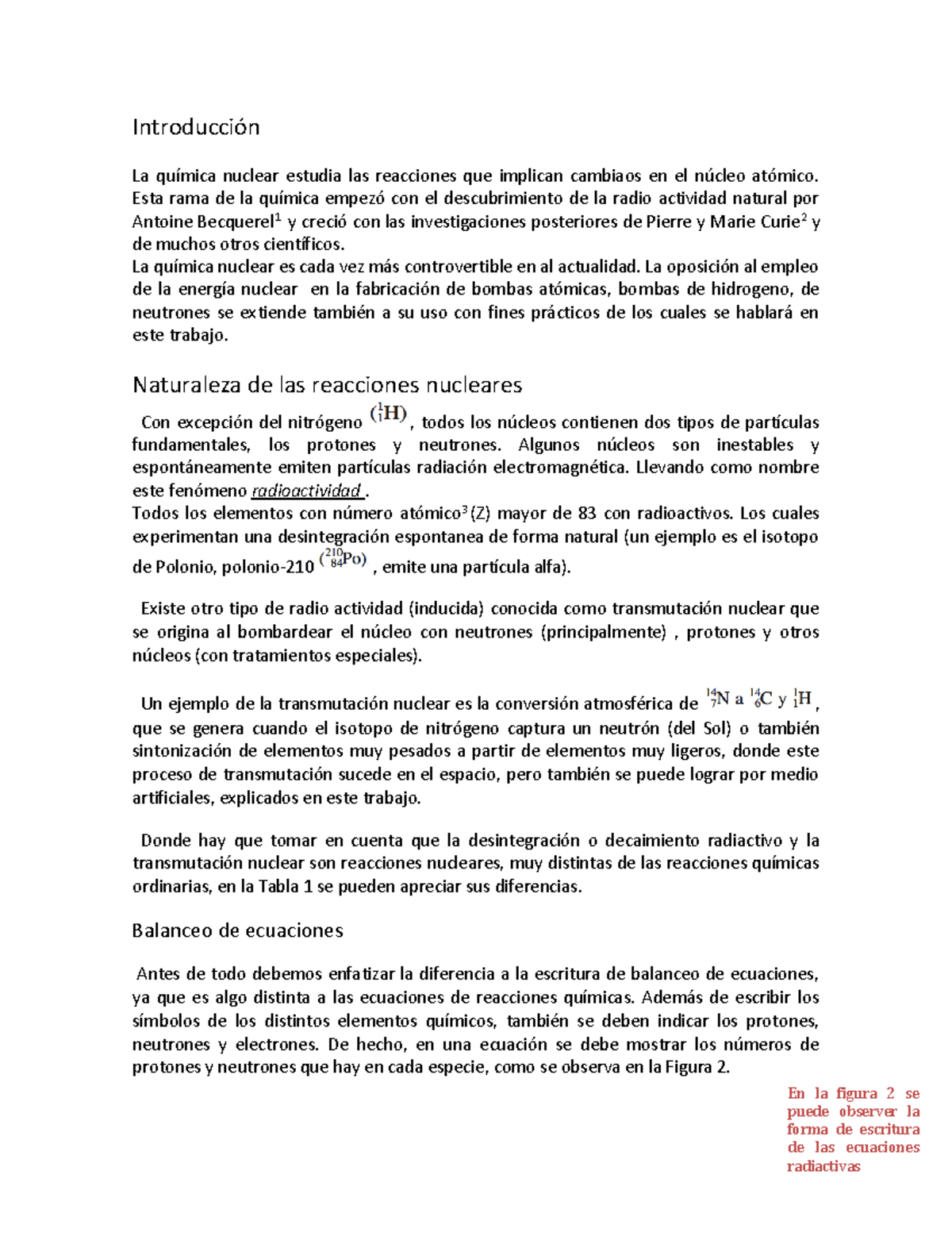 Quimica nuclear - La nuclear estudia las reacciones que implican ...