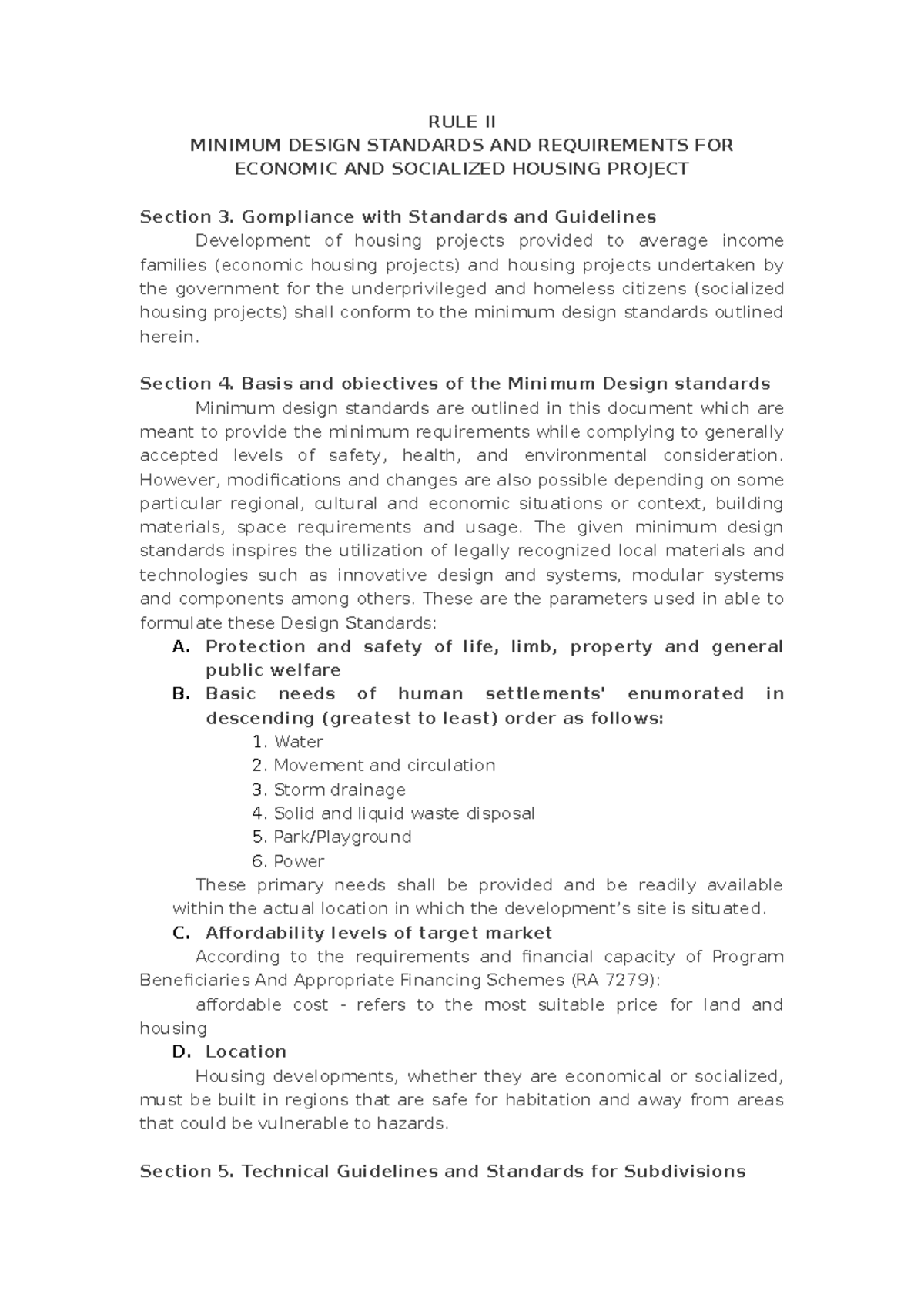 ( Interpretation OF BP220) - RULE II MINIMUM DESIGN STANDARDS AND ...
