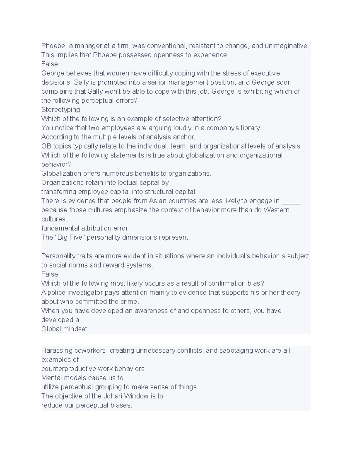 notes busi 240 professor knowles - Phoebe, a manager at a firm, was ...