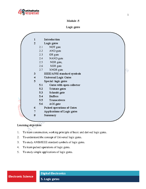 Module -11 Decoder - Electronic Science Digital Electronics Module ...