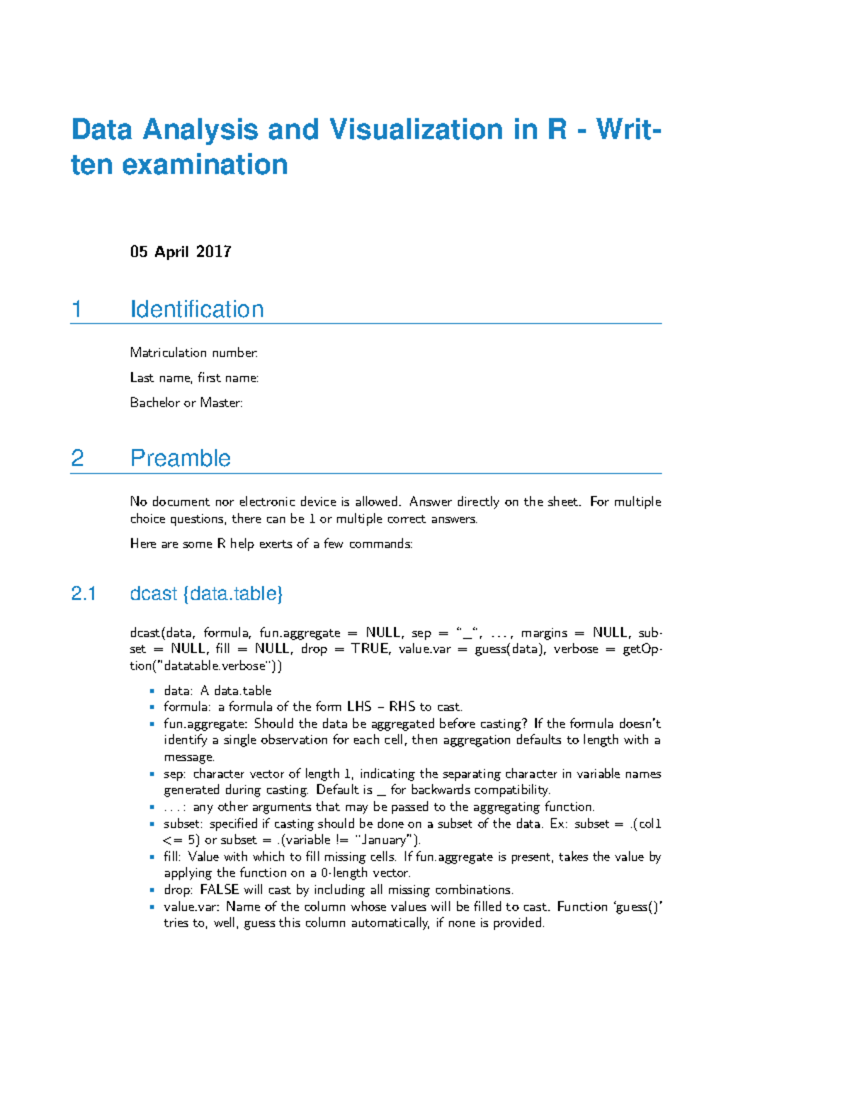 Data Analysis and Visualization in R Prüfung-WS-2017-mit-lösungen ...