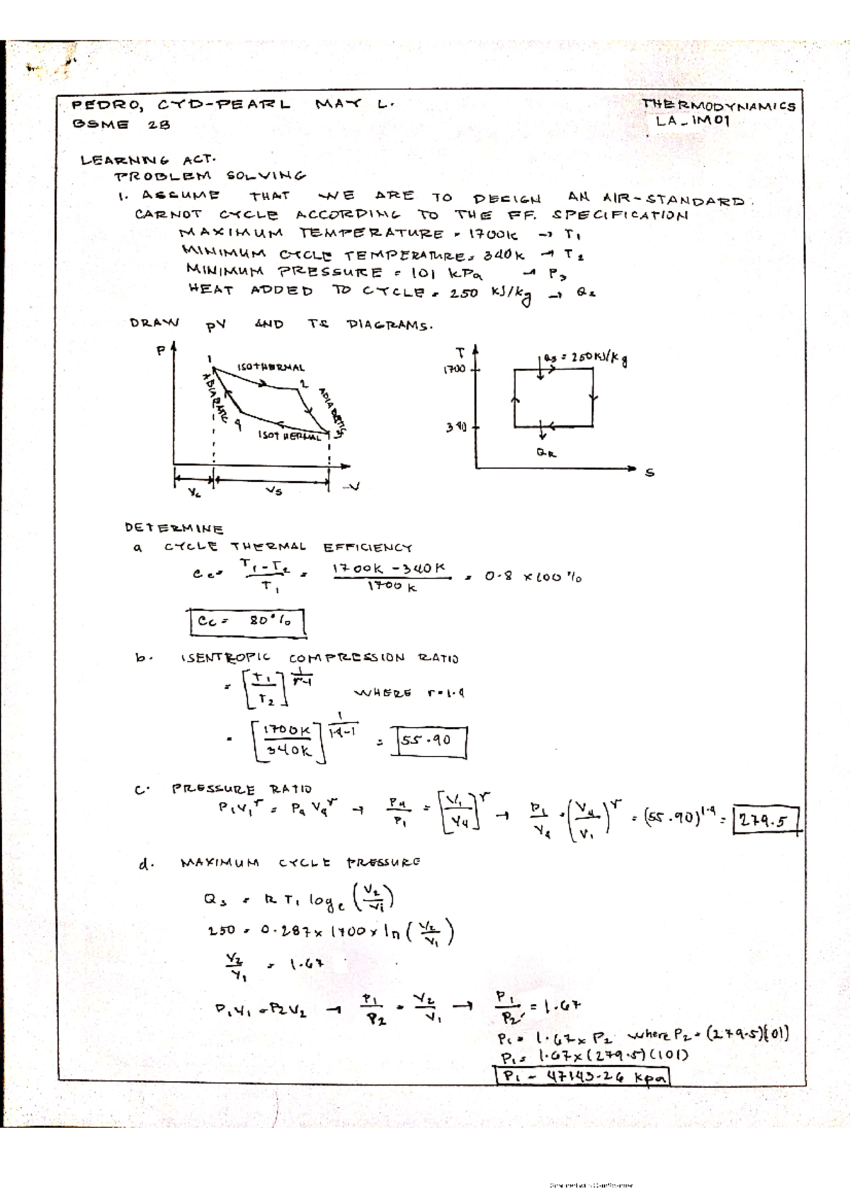 Thermo - Mechanical Engineering - Studocu