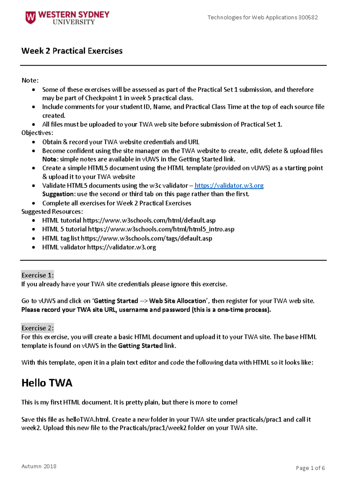 Practical Week2 Exercises Warning Tt Undefined Function 32 Autumn 2018 Week 2 Practical