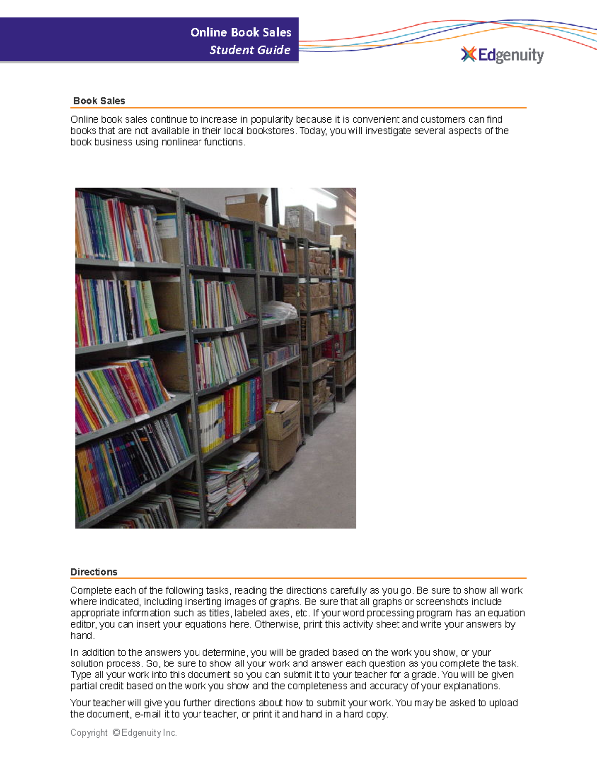 Online Book Sales - Student Guide - Book Sales Online book sales ...