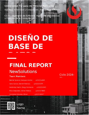 Diseño de base de datos - SI400 - UPC - Studocu