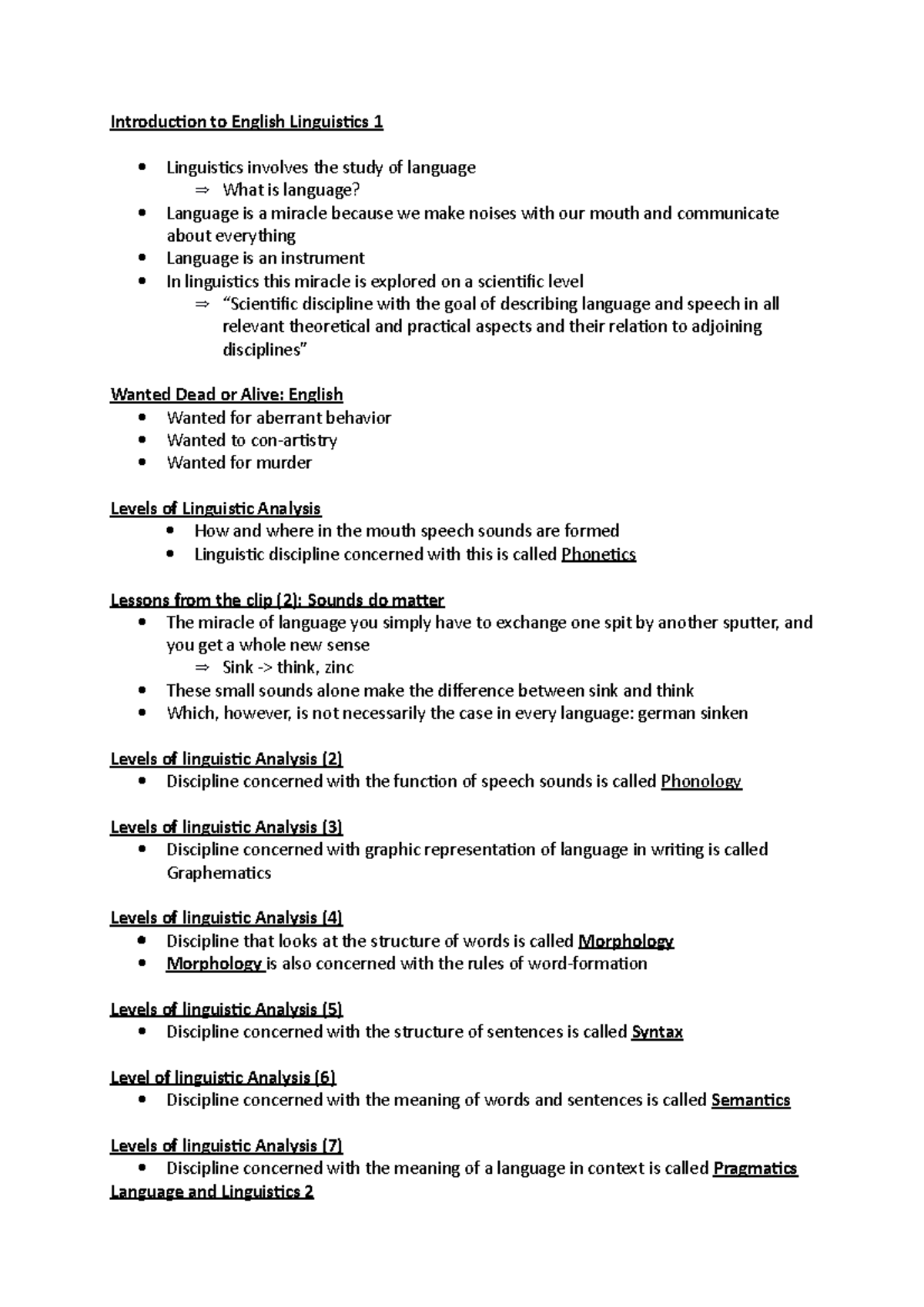 Linguistics - Animal language Properties of human language Displacement ...