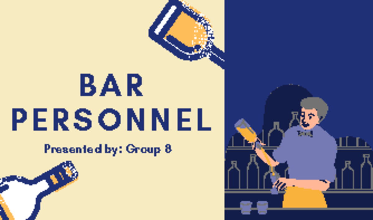 Bar Personnel - Presented by: Group 8 B A R P E R S O N N E L Learning ...