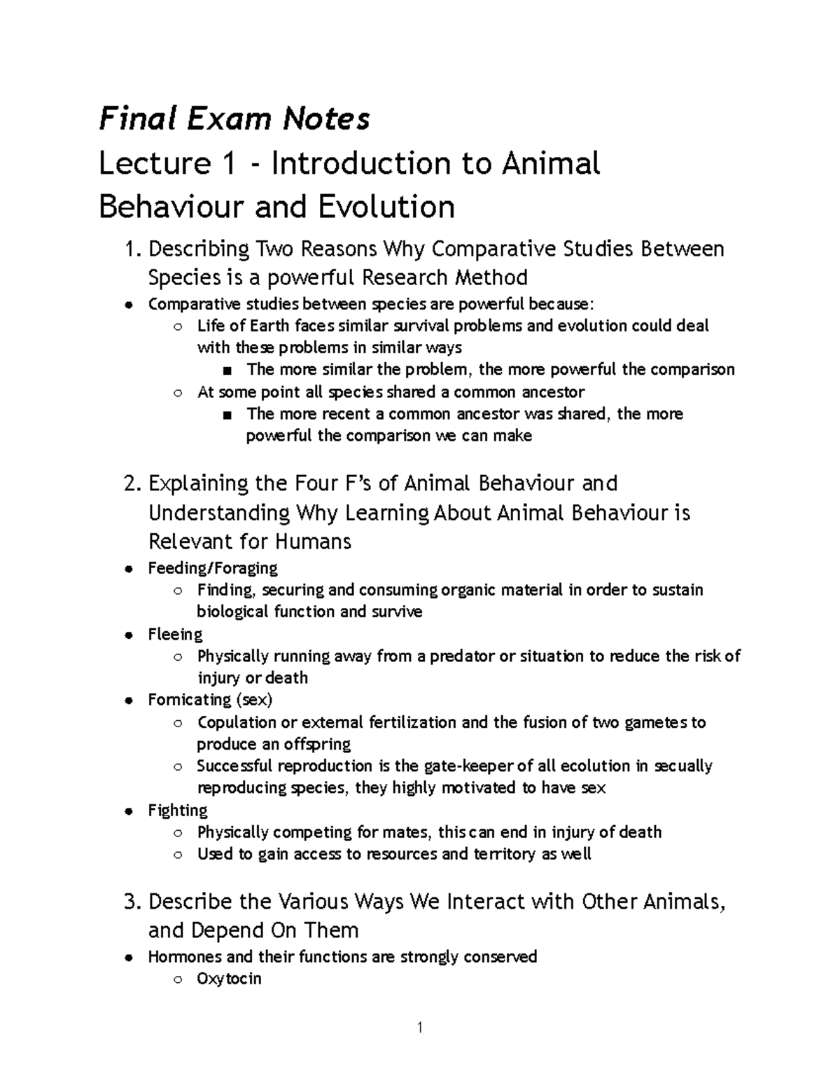PNB 2XC3 - Learning Objectives - Final Exam Notes Lecture 1 ...