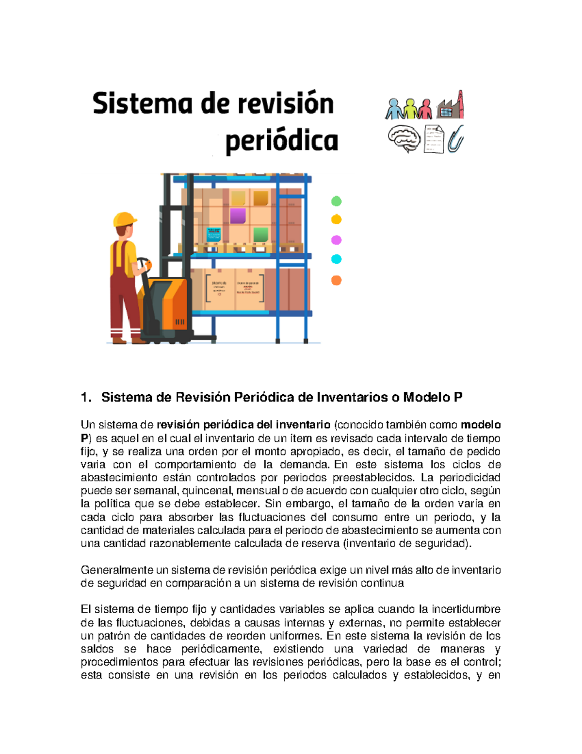 12. Sistema de Inventario Revisión Periódica - 1. Sistema de Revisión ...