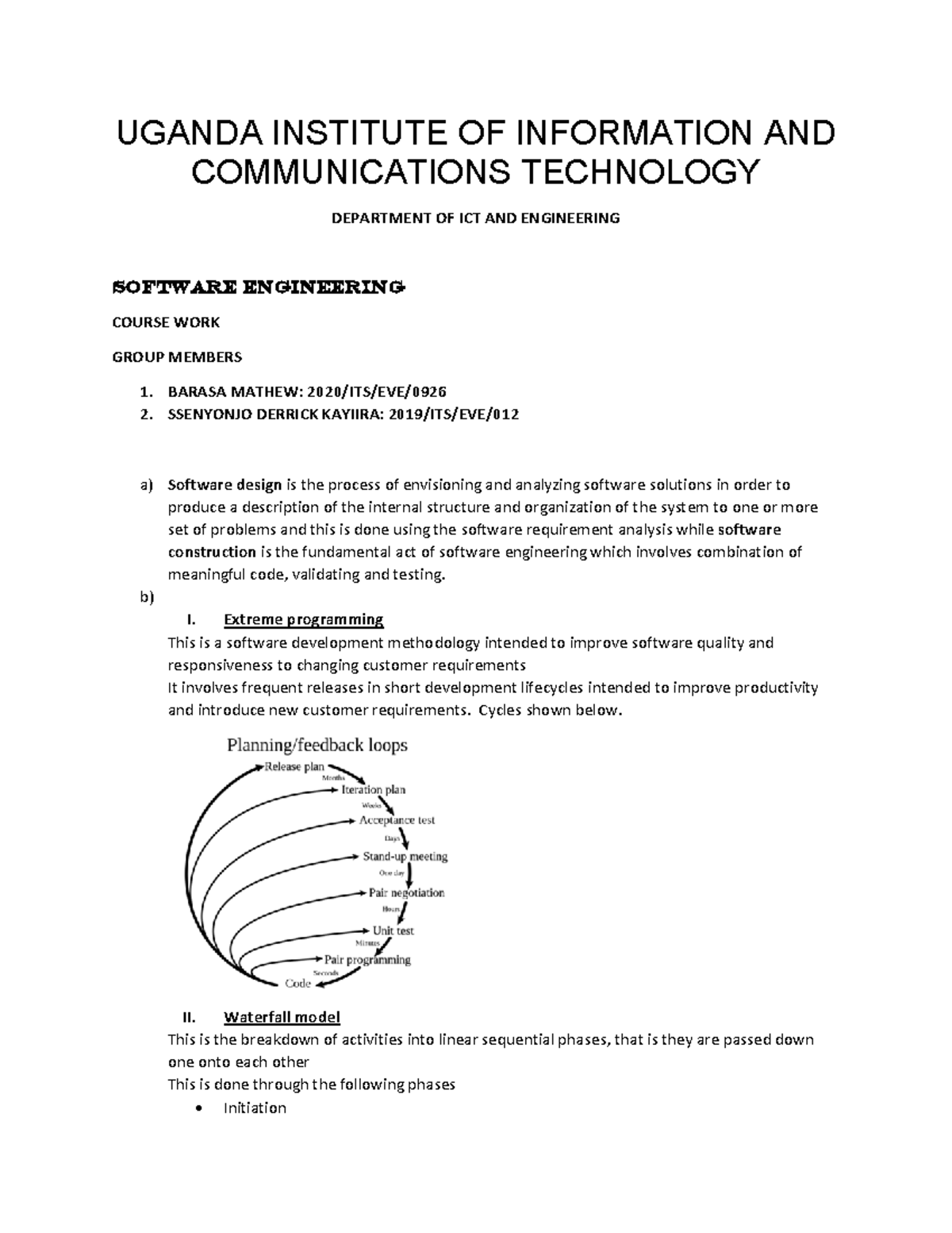 Software Engineering Group F Presentation - UGANDA INSTITUTE OF ...