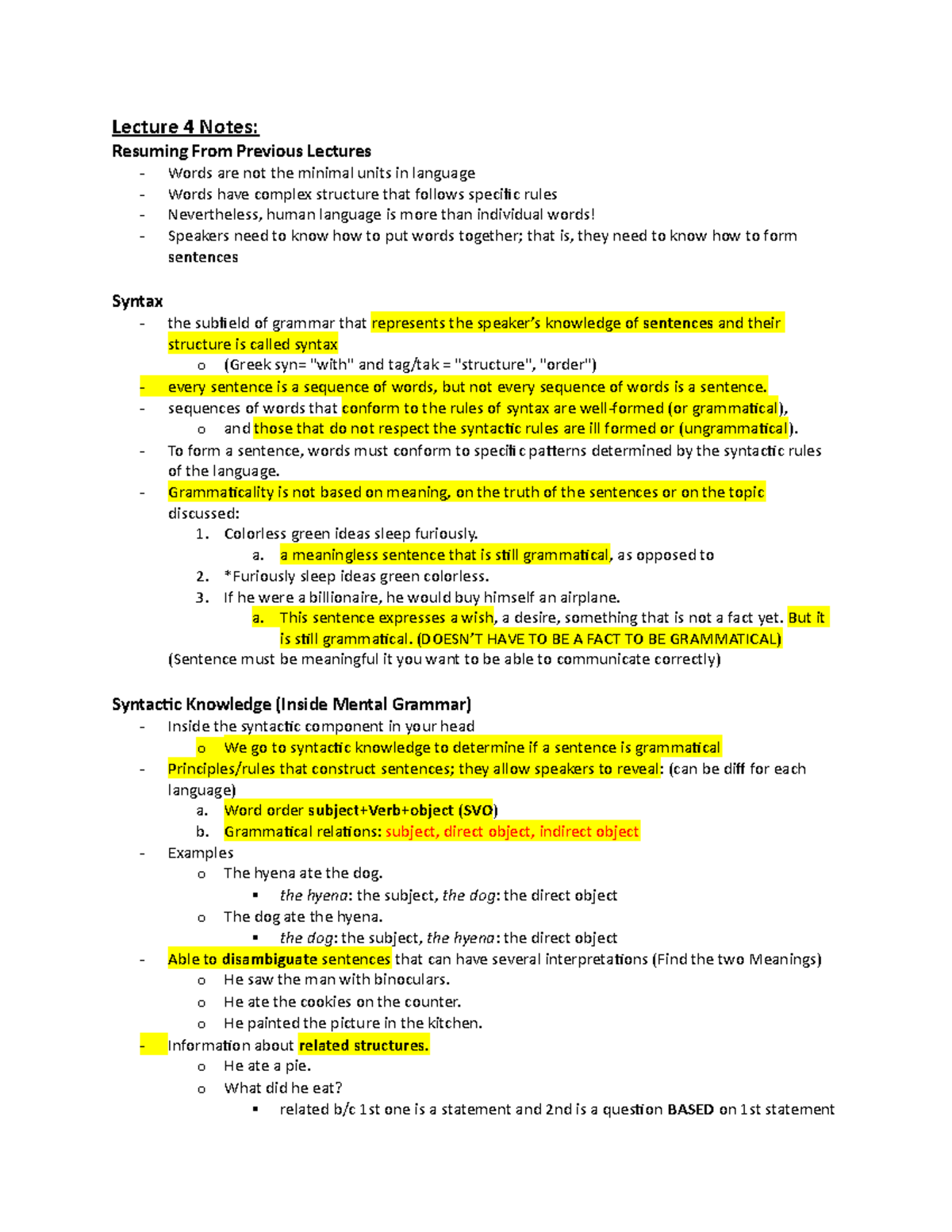 LINA01 - Lecture 4 - Lecture 4 Notes: Resuming From Previous Lectures ...