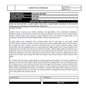 Case Analysis - SWOT Analysis - Barangay Luningning - TOOLS FOR ...