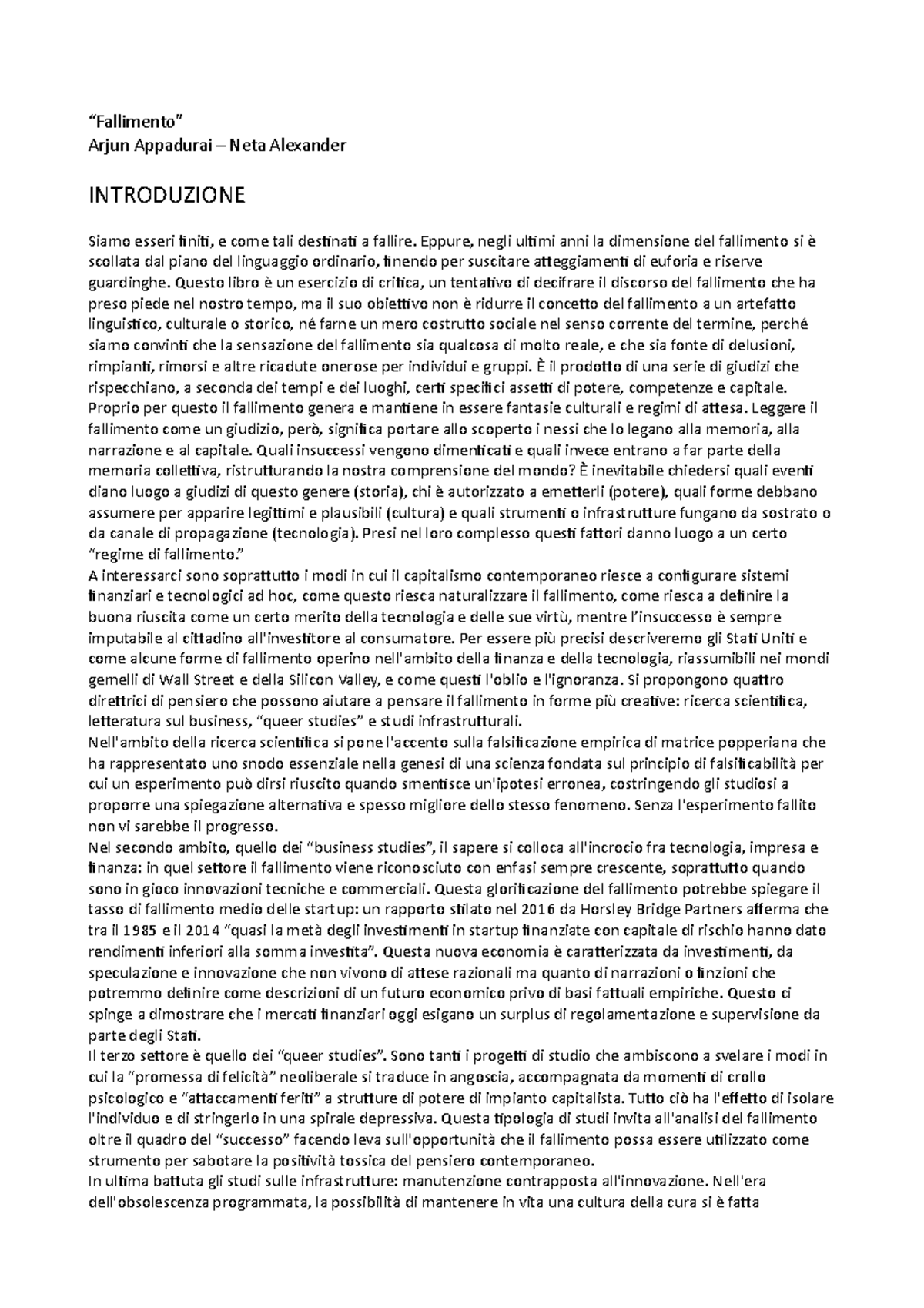 Fallimento - Arjun Appadurai, Neta Alexander - “Fallimento” Arjun ...