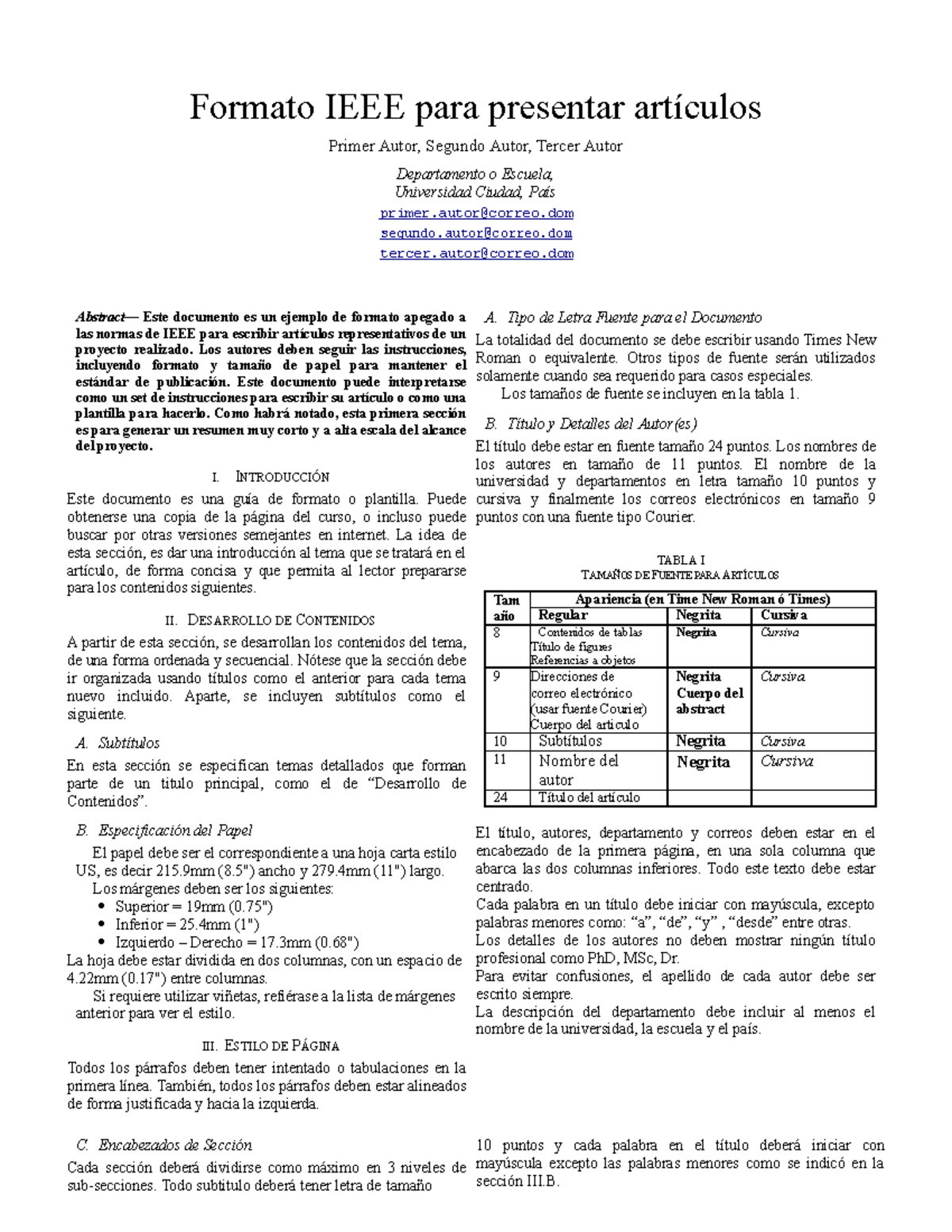 Formato IEEE para informes - Formato IEEE para presentar artículos ...