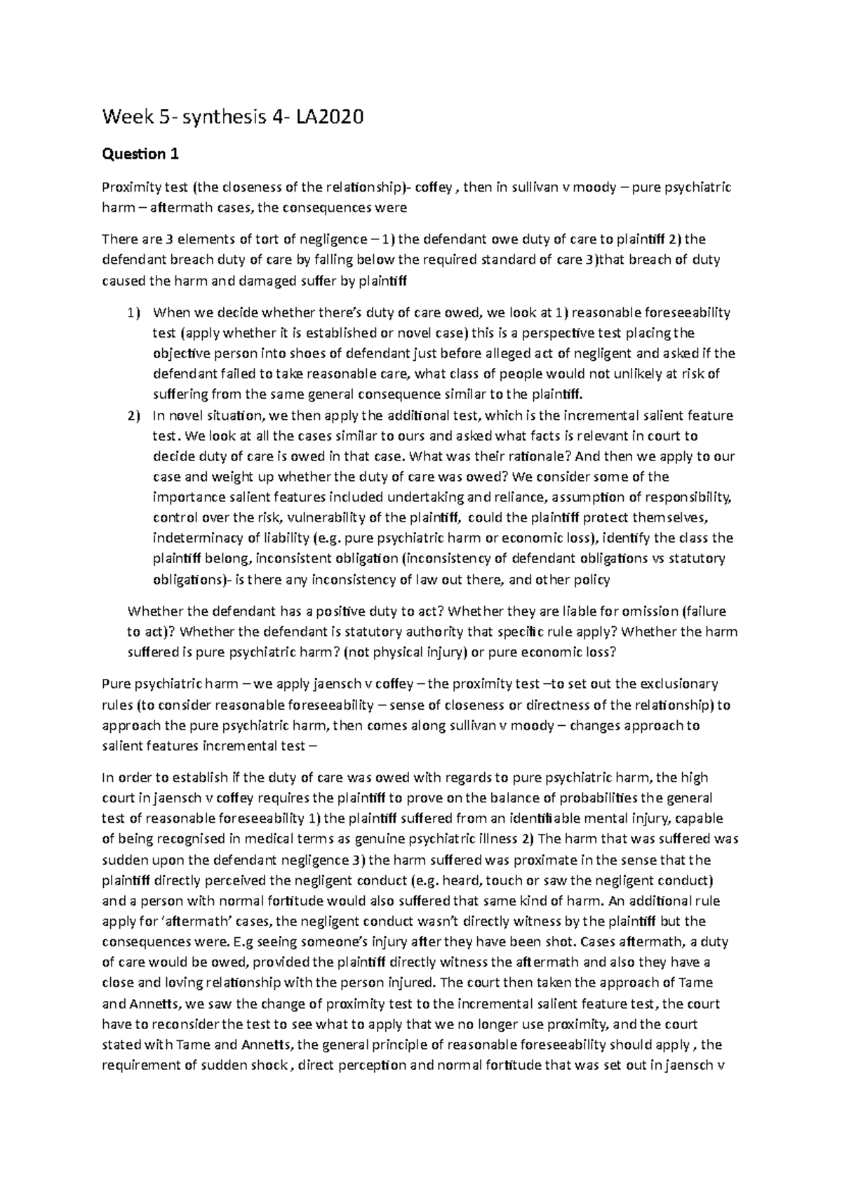 LA2020- synthesis session 4- week 5 - Week 5- synthesis 4- LA Question ...