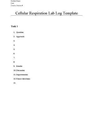 Microscopes and Microplastics Lab Log Template - Student Name Date ...