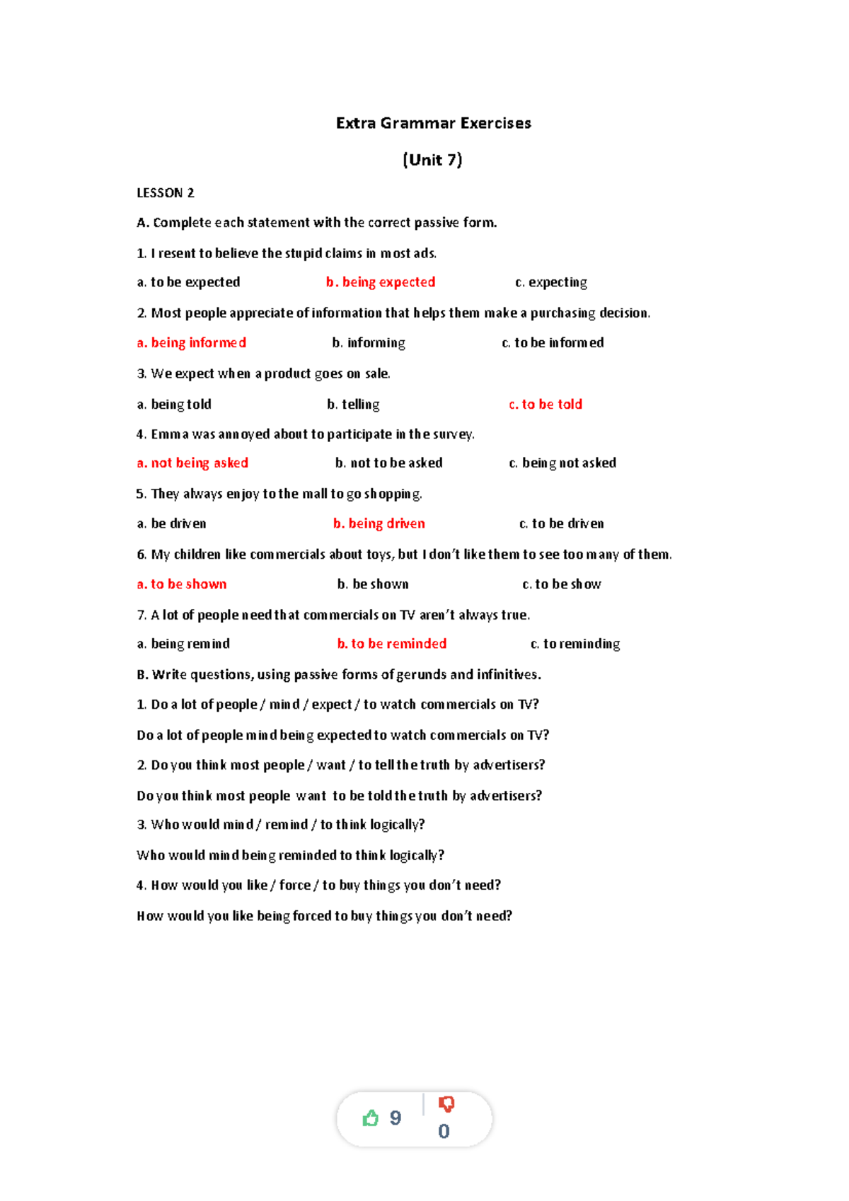 Extra Grammar Exercises Unit 7 Summit 1 Compress Extra Grammar