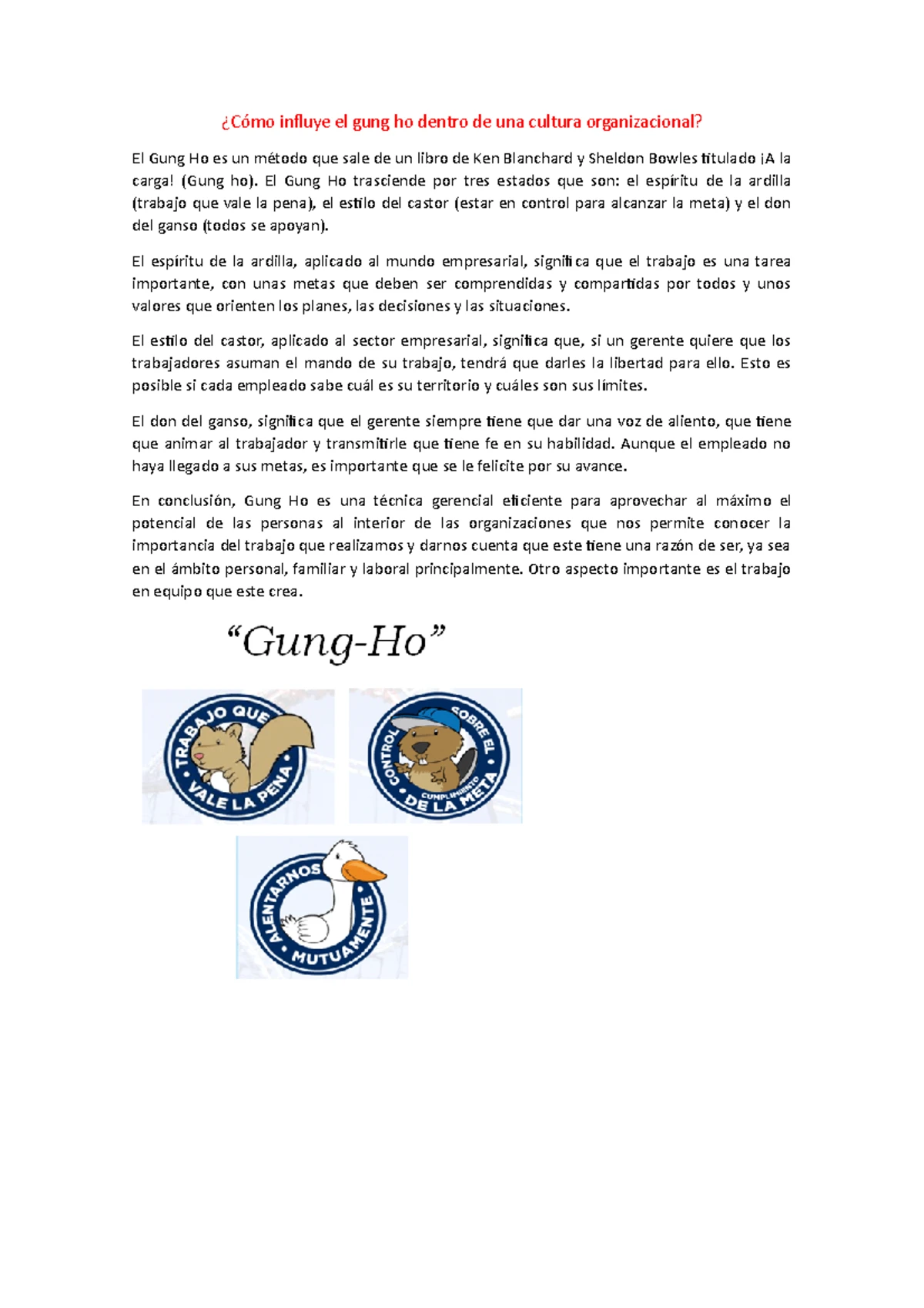 Resumen de como usar la técnicas del GUNG HO - Tecnologia en ...